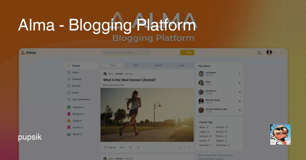 Alma - Blogging Platform | LibArea