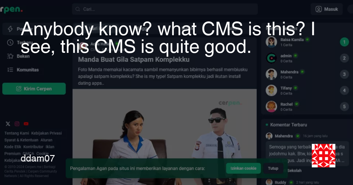 Anybody know? what CMS is this? I see, this CMS is quite good. | LibArea